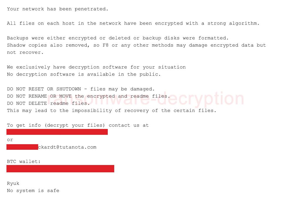 Ryuk Ransomware Decryption - Ryuk Decryptor - Ransomware Decryption ...